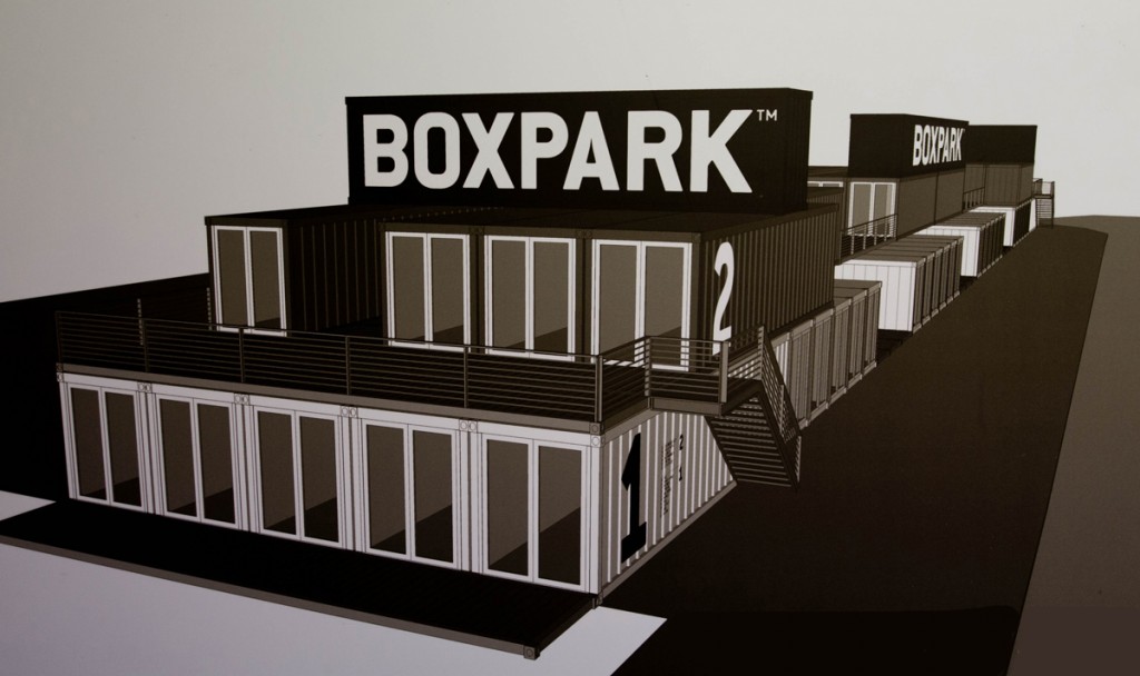 Boxpark Pop-Up Shipping Container Mall